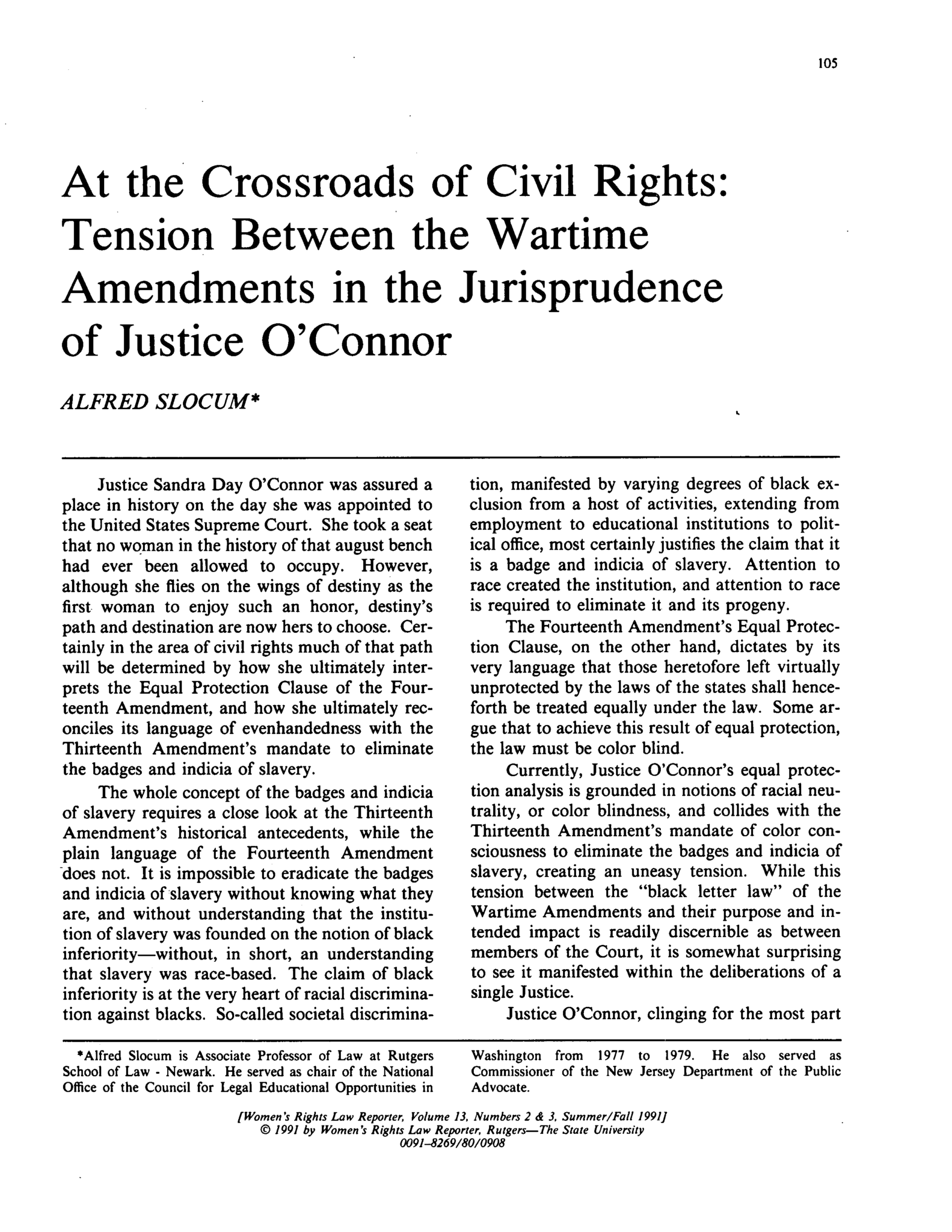 At the Crossroads of Civil Rights: Tension Between the Wartime ...
