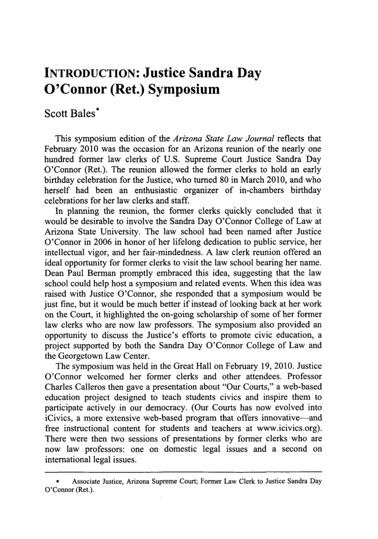 Articles about Justice O'Connor Archive - Sandra Day O'Connor Institute ...